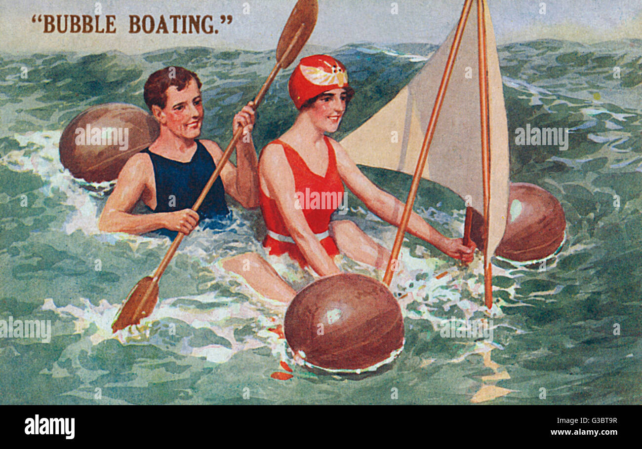 Fun Seaside Transport - Bubble Boating Stock Photo - Alamy