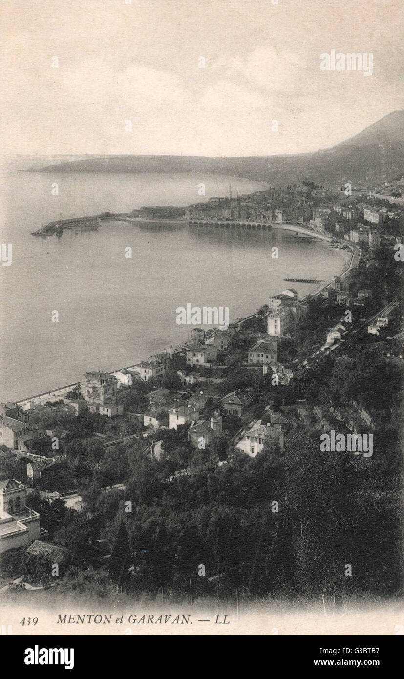 Menton and Garavan, France Stock Photo - Alamy
