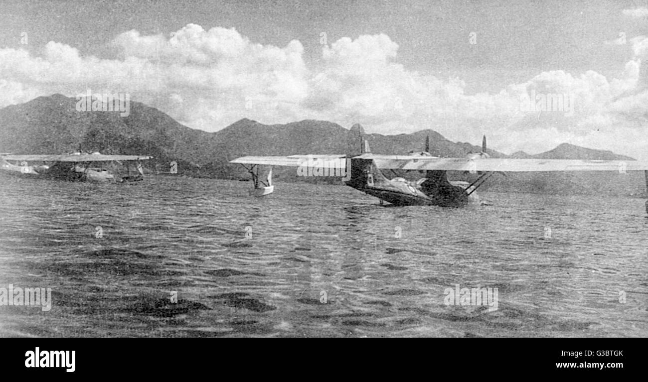 Sea boat in seaplane Black and White Stock Photos & Images - Alamy