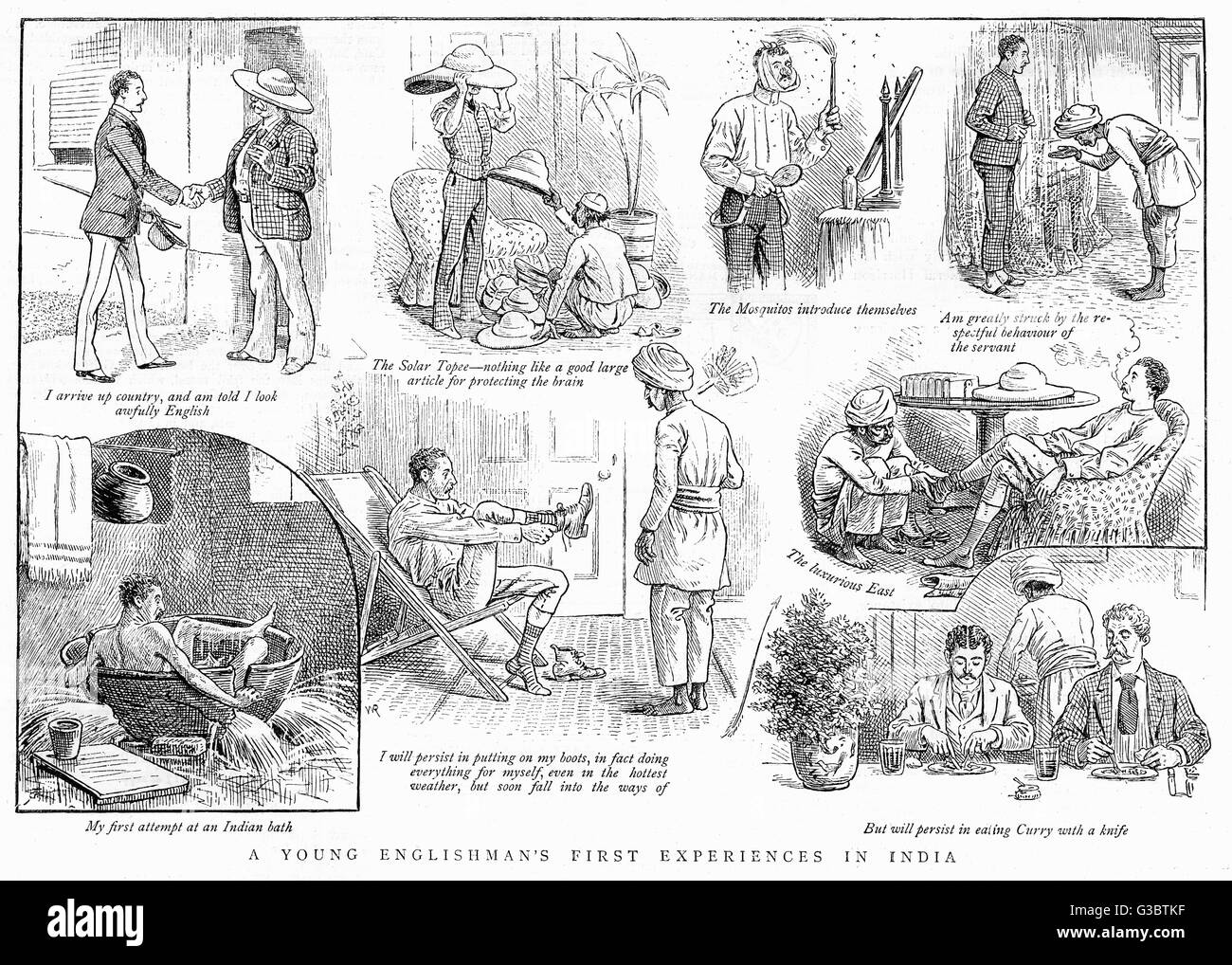 British colonial india servants Black and White Stock Photos & Images ...