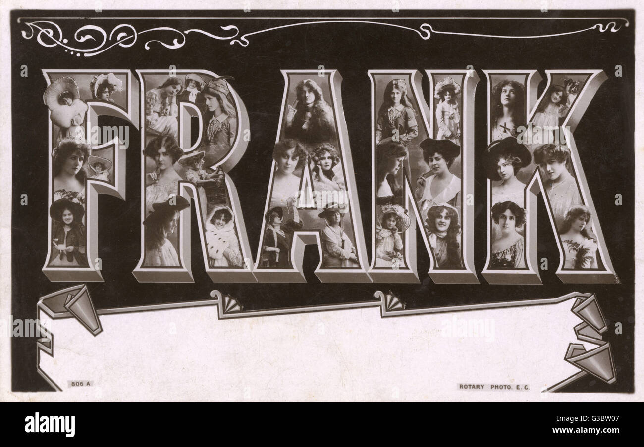 Large Letter Name card - 'Frank' Stock Photo - Alamy