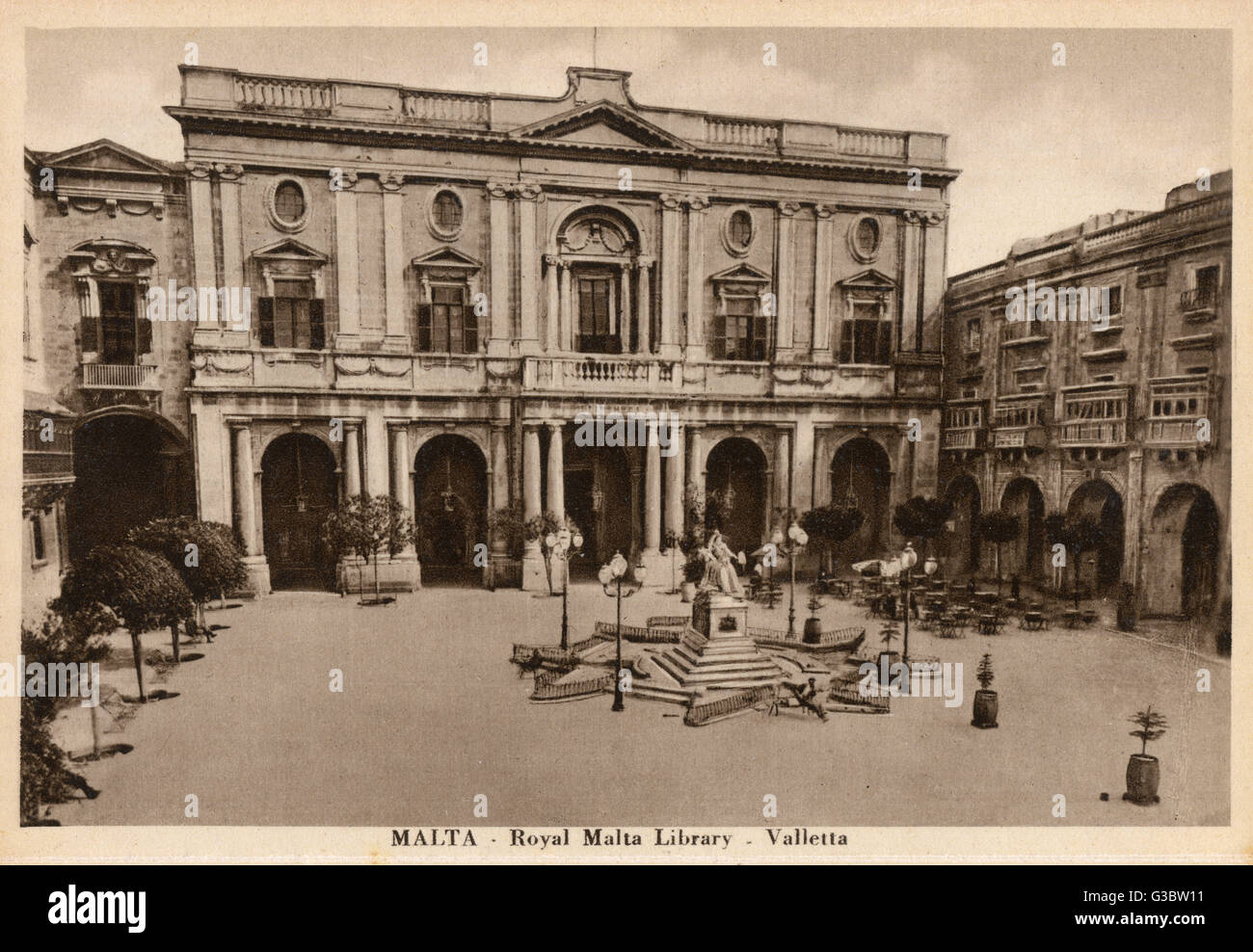 Malta - Valletta - Royal Malta Library Stock Photo - Alamy