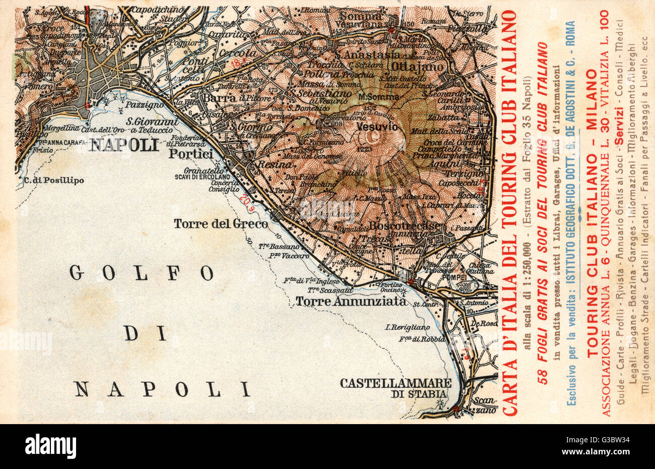 Italy volcano map hi-res stock photography and images - Alamy