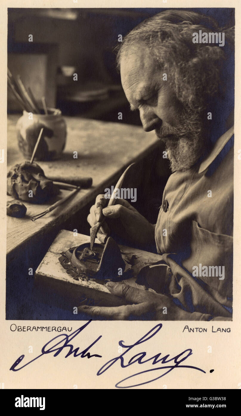 Anton Lang - German Studio potter and Actor - Oberammergau Stock Photo ...