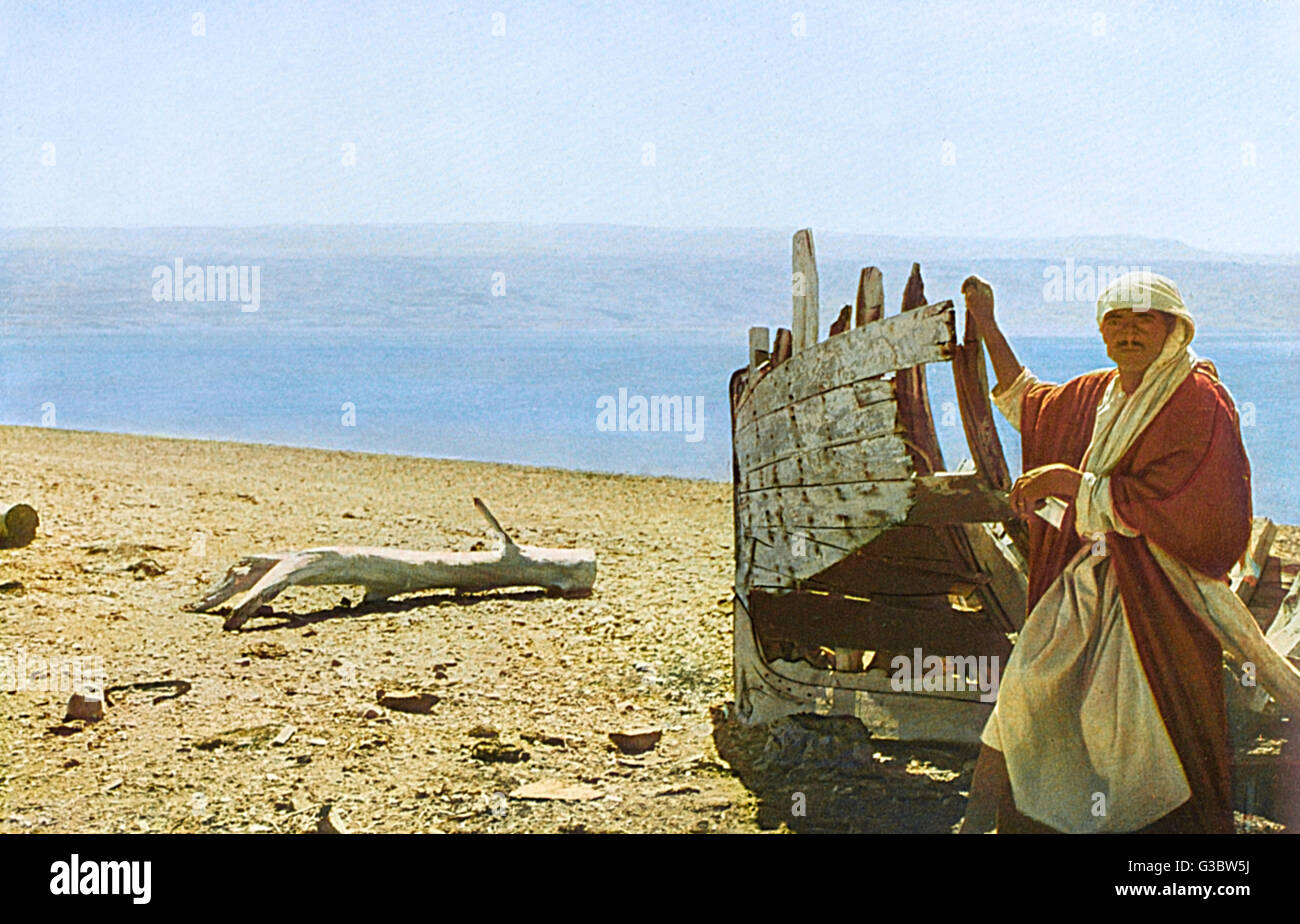 Arab man by Dead Sea, Holy Land Stock Photo - Alamy