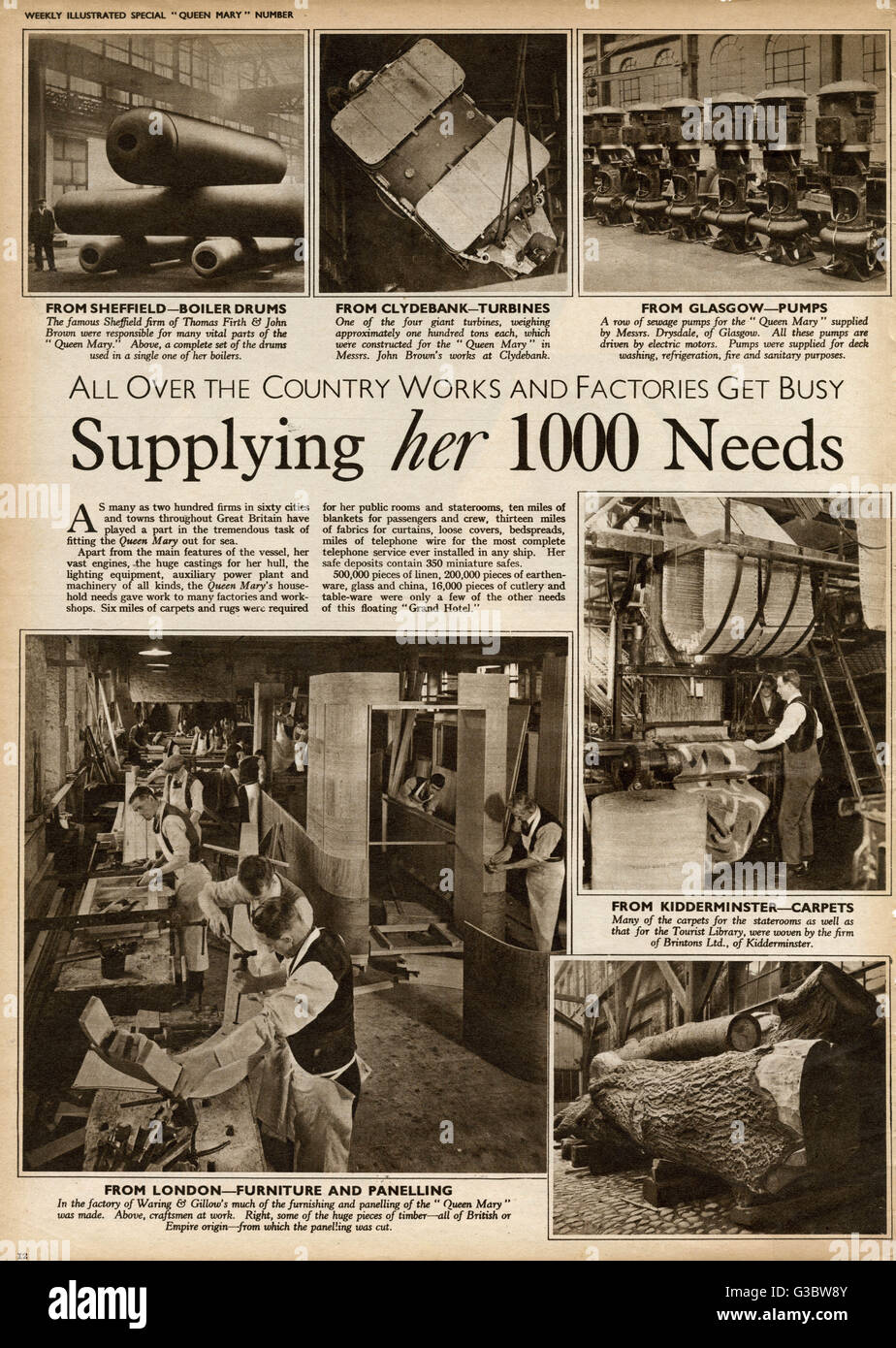 Queen Mary Ocean Liner 1930s High Resolution Stock Photography and ...