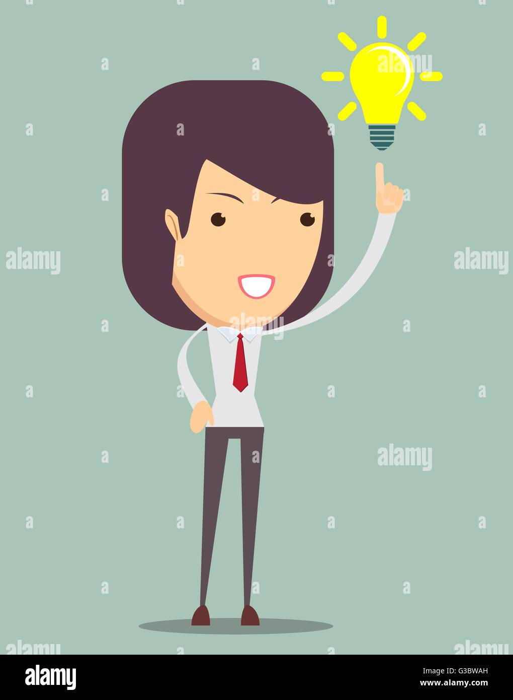 Young business woman get an idea Stock Vector Image & Art - Alamy
