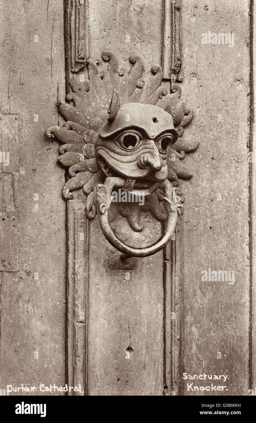 Durham Cathedral - The Sanctuary Knocker Stock Photo - Alamy