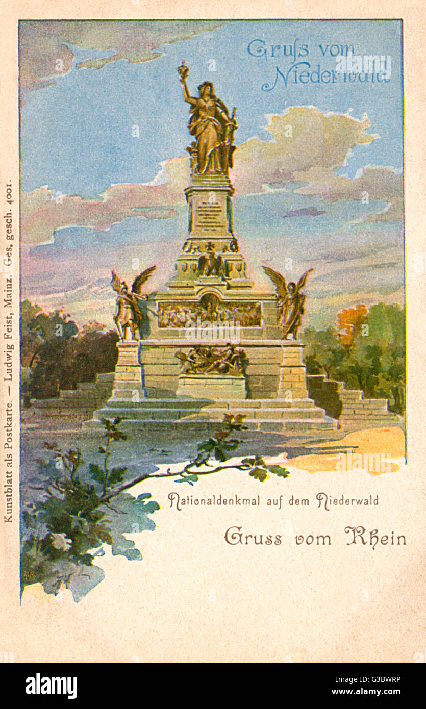 Germany - Niederwald monument near Rudesheim, Germany Stock Photo - Alamy