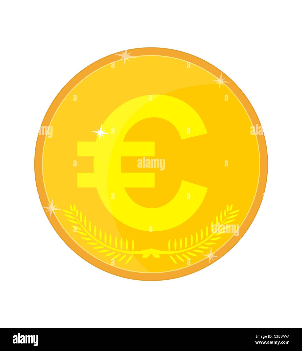 Euro coin one Stock Vector Images - Alamy