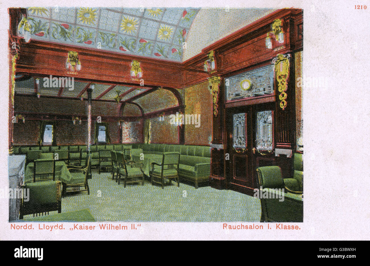 Interior of The Kaiser Wilhelm II ocean liner (1/4 Stock Photo - Alamy