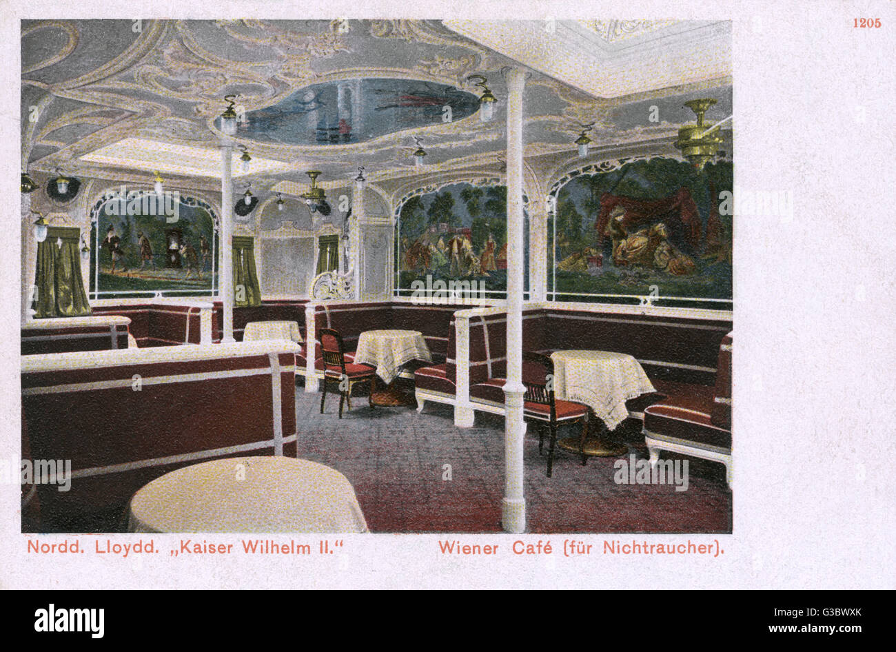 Interior of The Kaiser Wilhelm II ocean liner (2/4 Stock Photo - Alamy