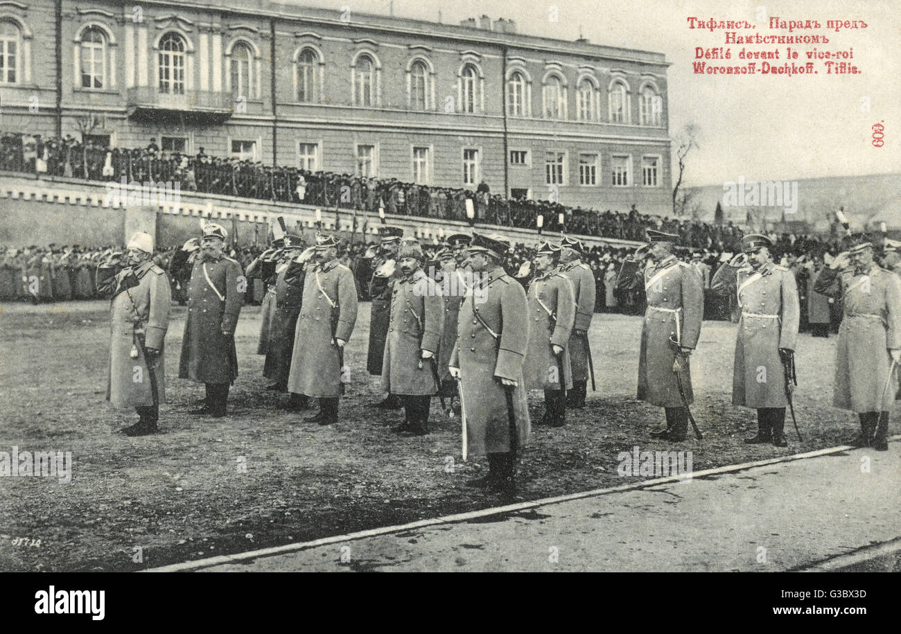 Georgia - Tbilisi (Tiflis) - Parade before the Vice-Regent Stock Photo ...