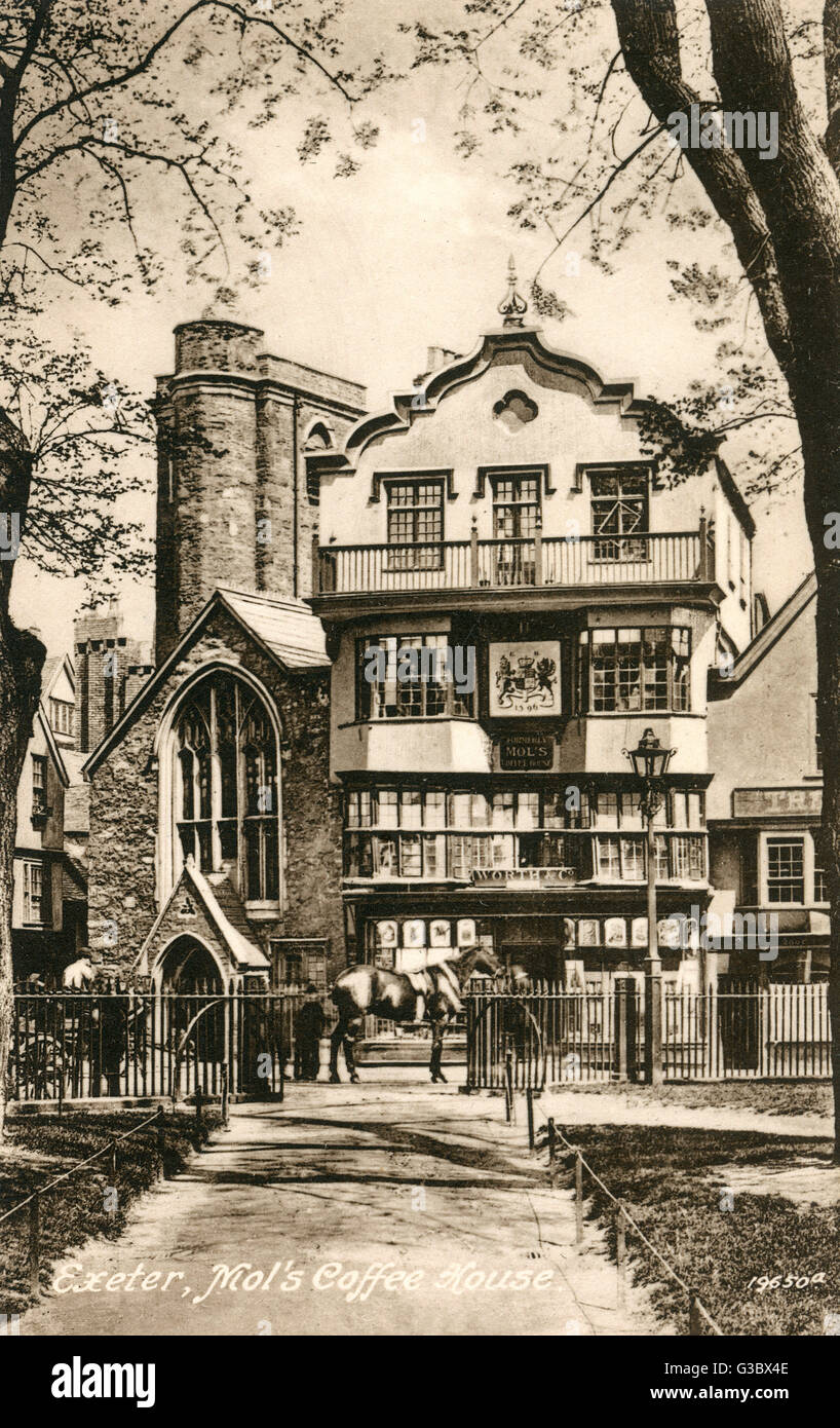 Mol's Coffee House, Exeter, Devon Stock Photo - Alamy