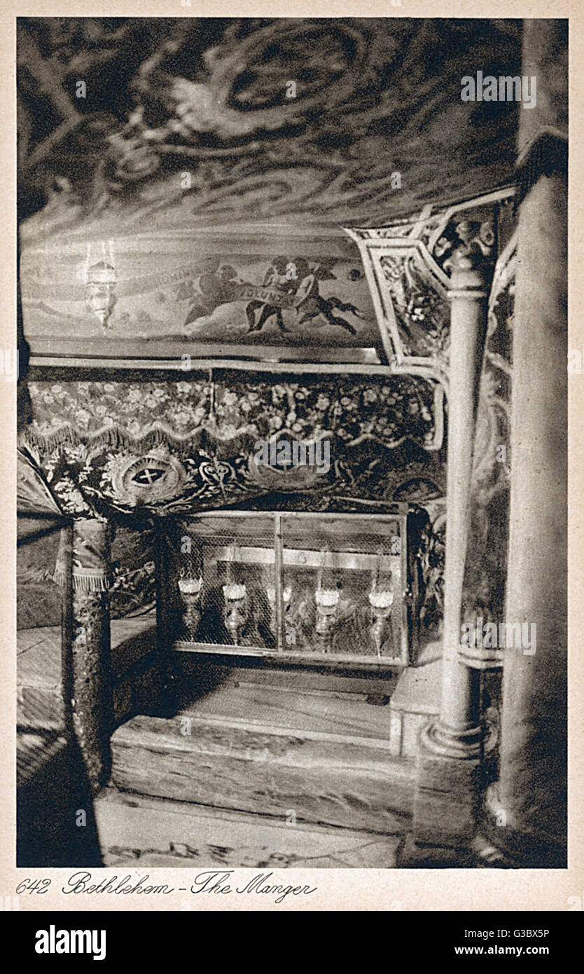 Manger, Church of the Nativity, Bethlehem, Holy Land Stock Photo - Alamy