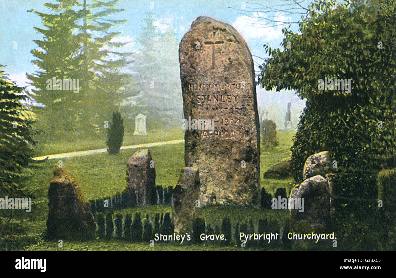 Pirbright Churchyard - the Grave of Henry Morton Stanley Stock Photo ...