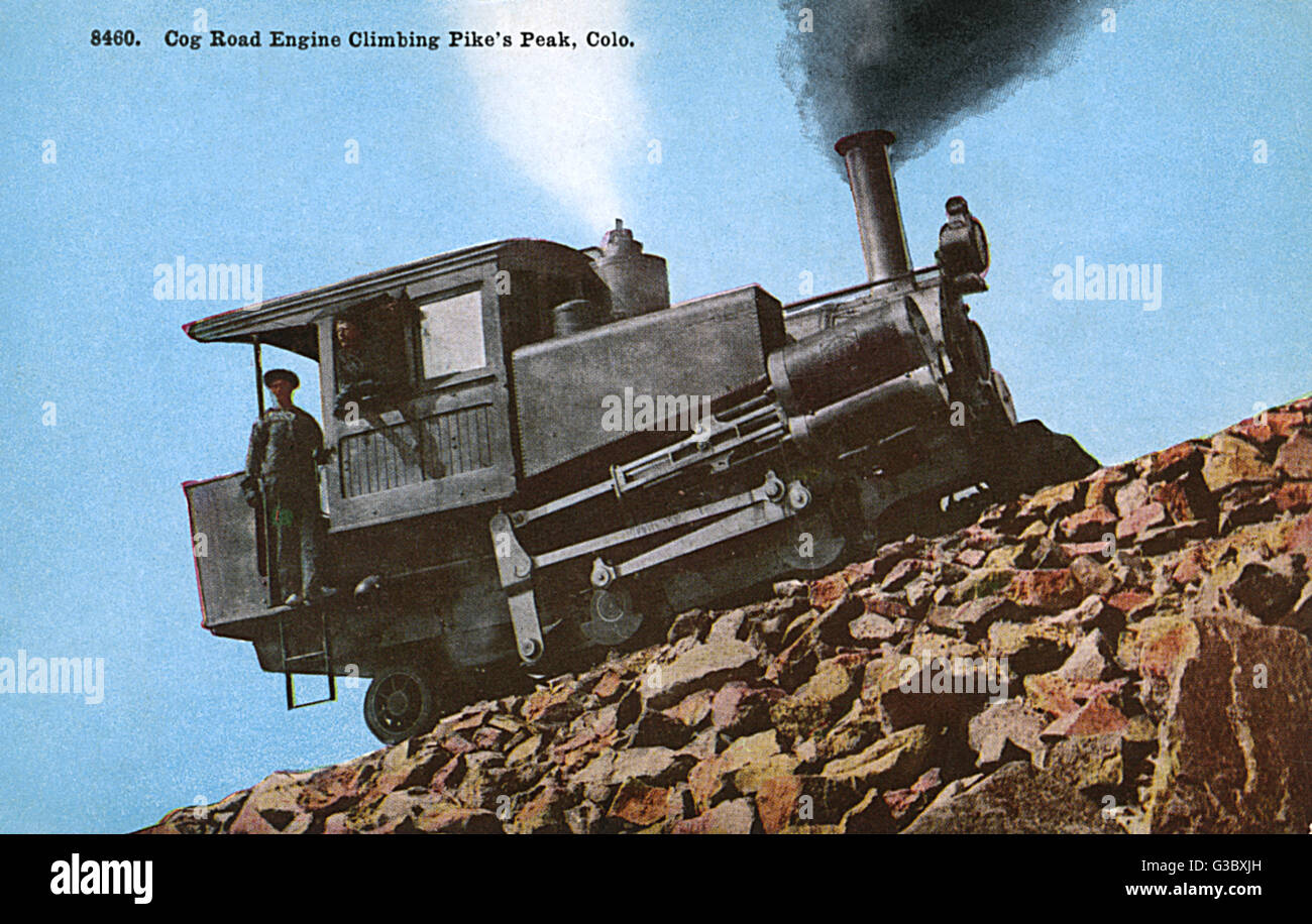 Pikes peak cog railway train hi-res stock photography and images - Alamy