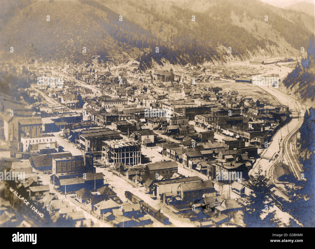 General view of Wallace, Idaho, USA Stock Photo - Alamy