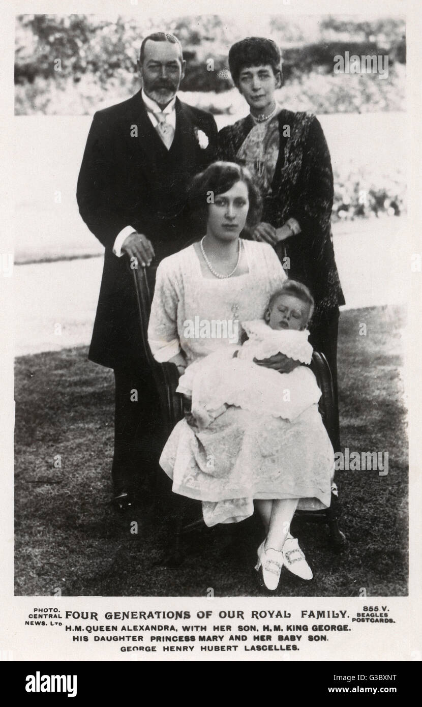 Four Generations of British Royalty Stock Photo - Alamy