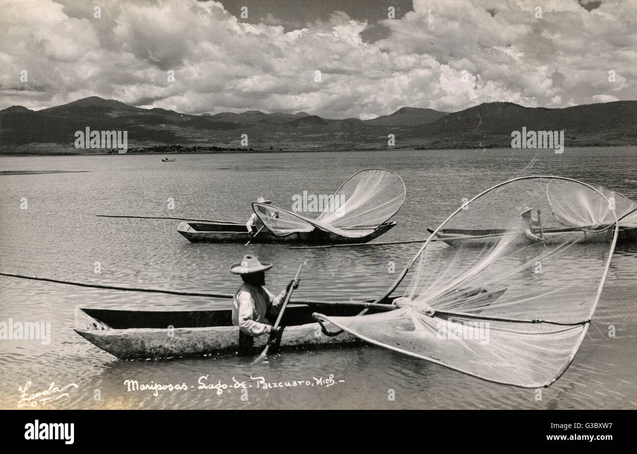 Mexico - Patzcuaro Michoacan Mariposas - Butterfly Boats Stock Photo ...