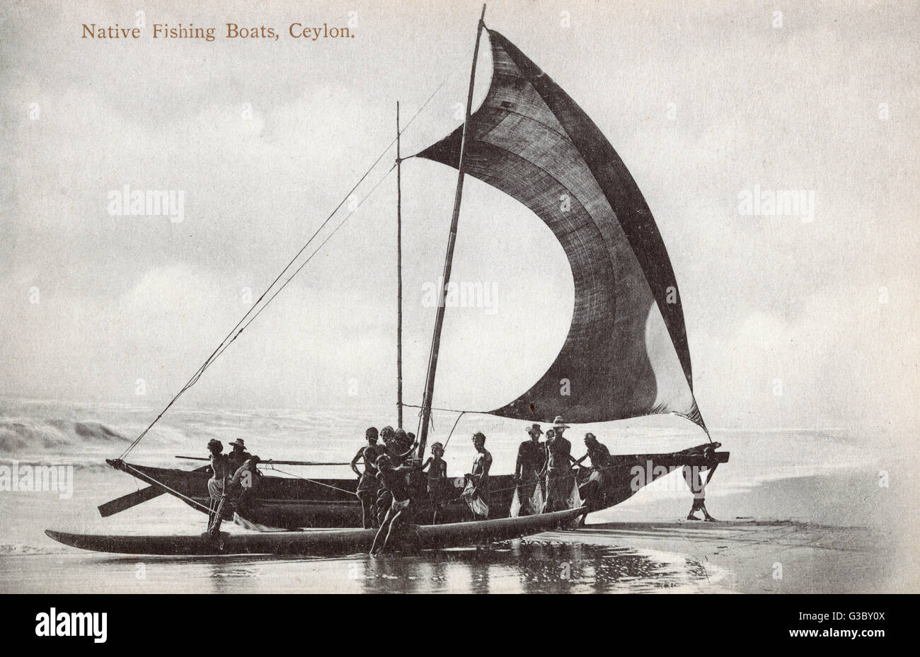 Traditional Fishing boat - Galle, Sri Lanka Stock Photo - Alamy