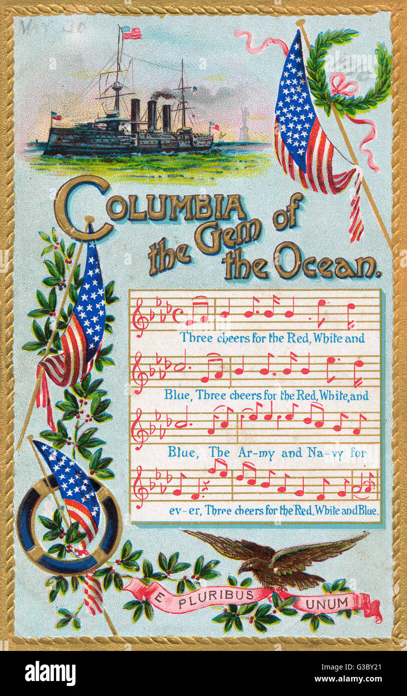 USS Columbia - The Gem of the Ocean Stock Photo - Alamy