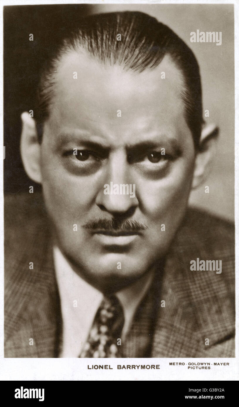 Lionel Barrymore - American Actor Stock Photo - Alamy