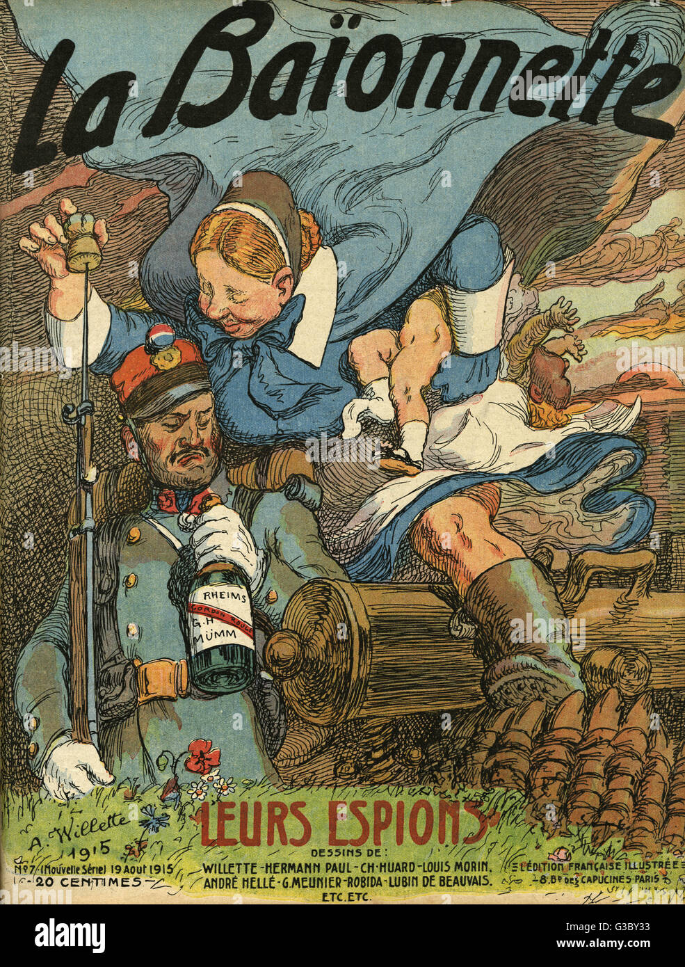 Front cover, La Baionnette, WW1 Stock Photo - Alamy