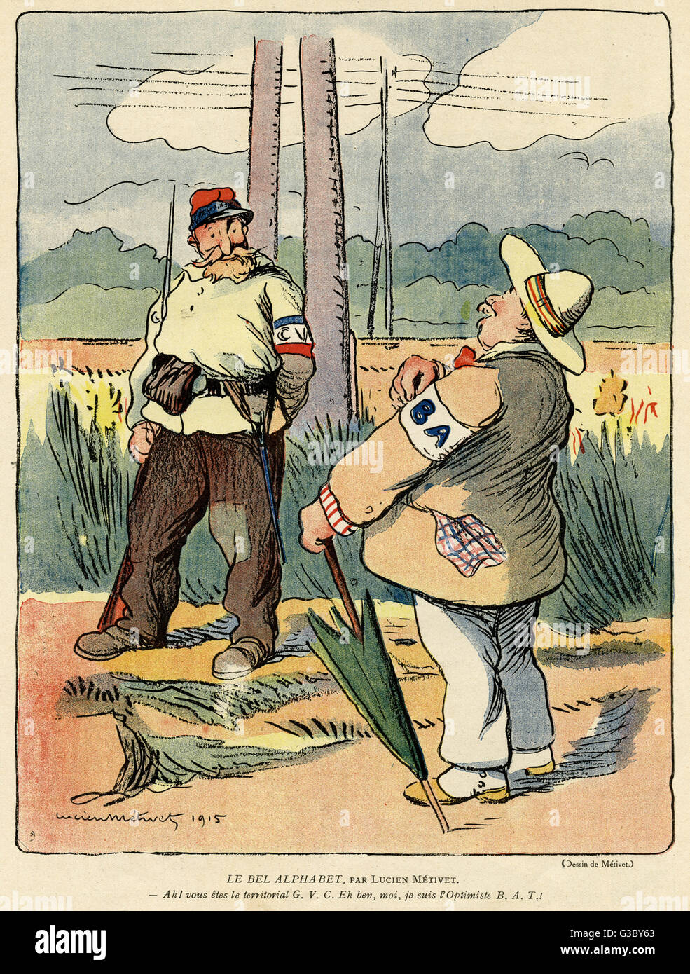 Cartoon, The Good Alphabet, WW1 Stock Photo - Alamy