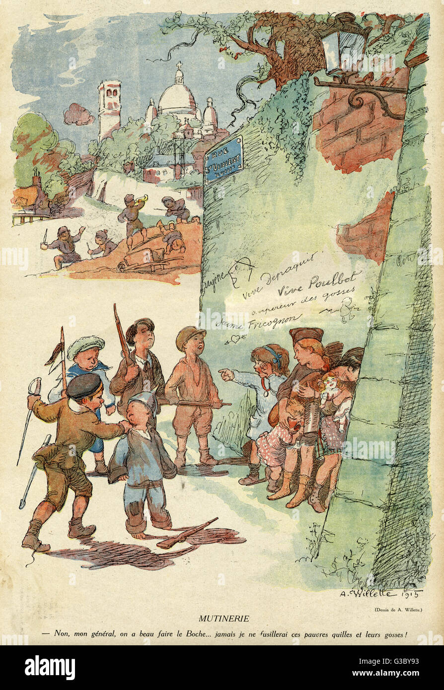 Cartoon, Mutiny, WW1 Stock Photo - Alamy