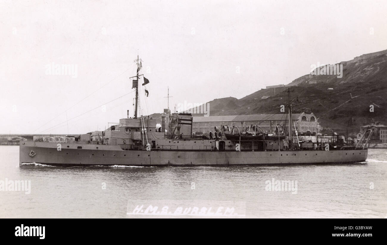 HMS Burslem, British minesweeper Stock Photo - Alamy