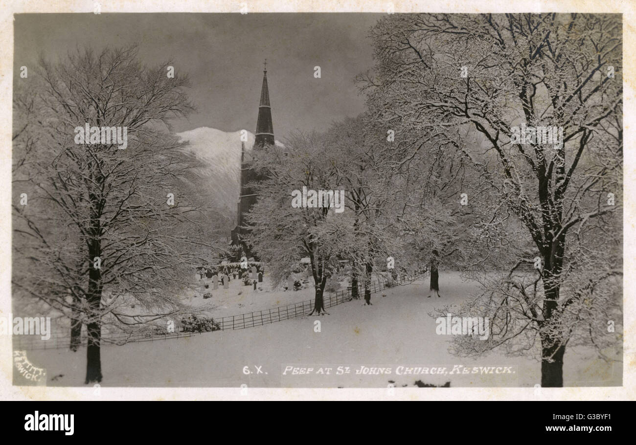 View of St. John's Church, Keswick, Cumbria, England Stock Photo - Alamy