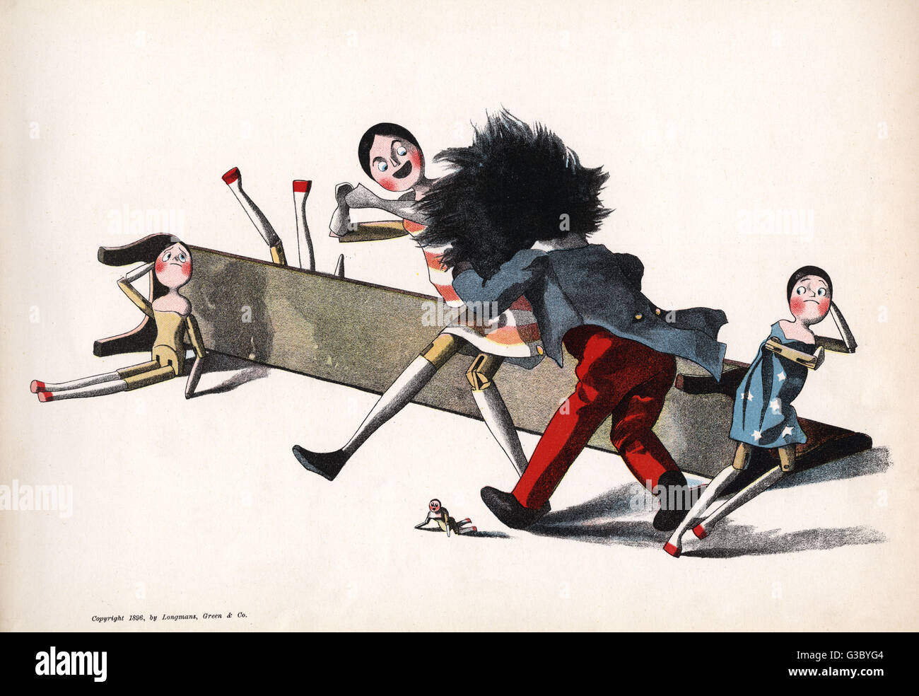 The Golliwogg's Bicycle Club - Golliwogg has a brainwave! Stock Photo ...