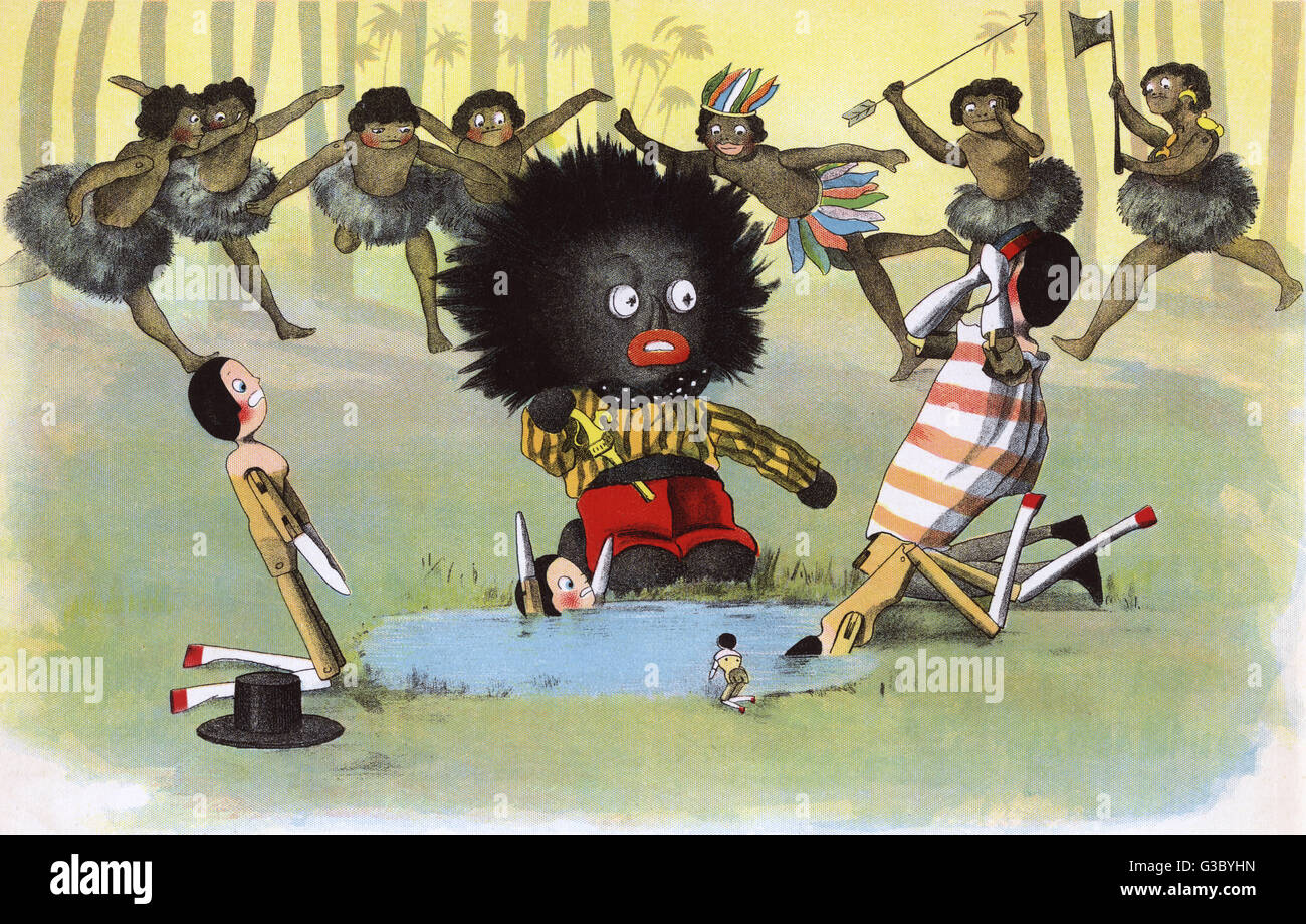 The Golliwogg's Bicycle Club - Surrounded by Cannibals Stock Photo - Alamy