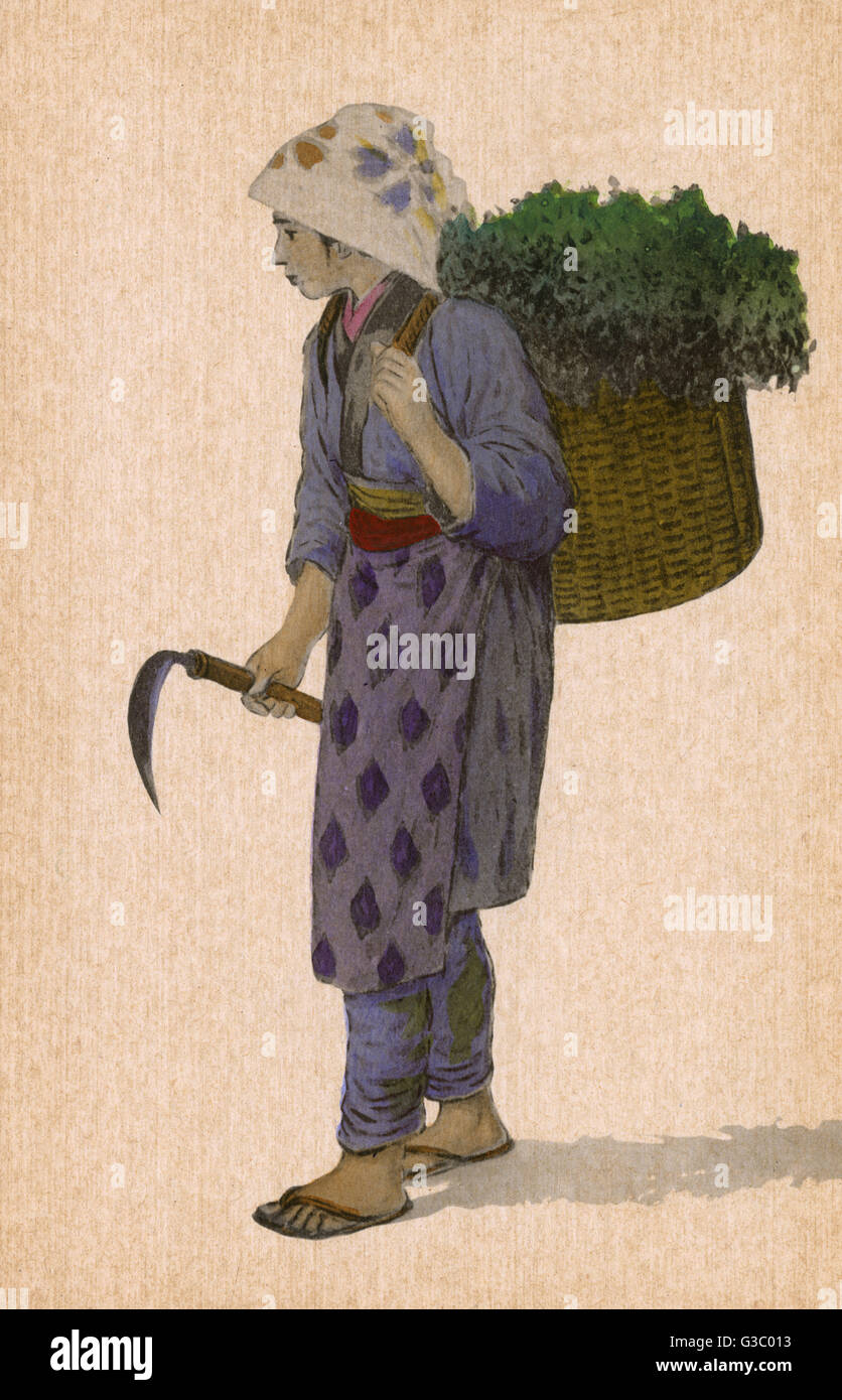 Japan Japanese Woman Basket High Resolution Stock Photography and ...