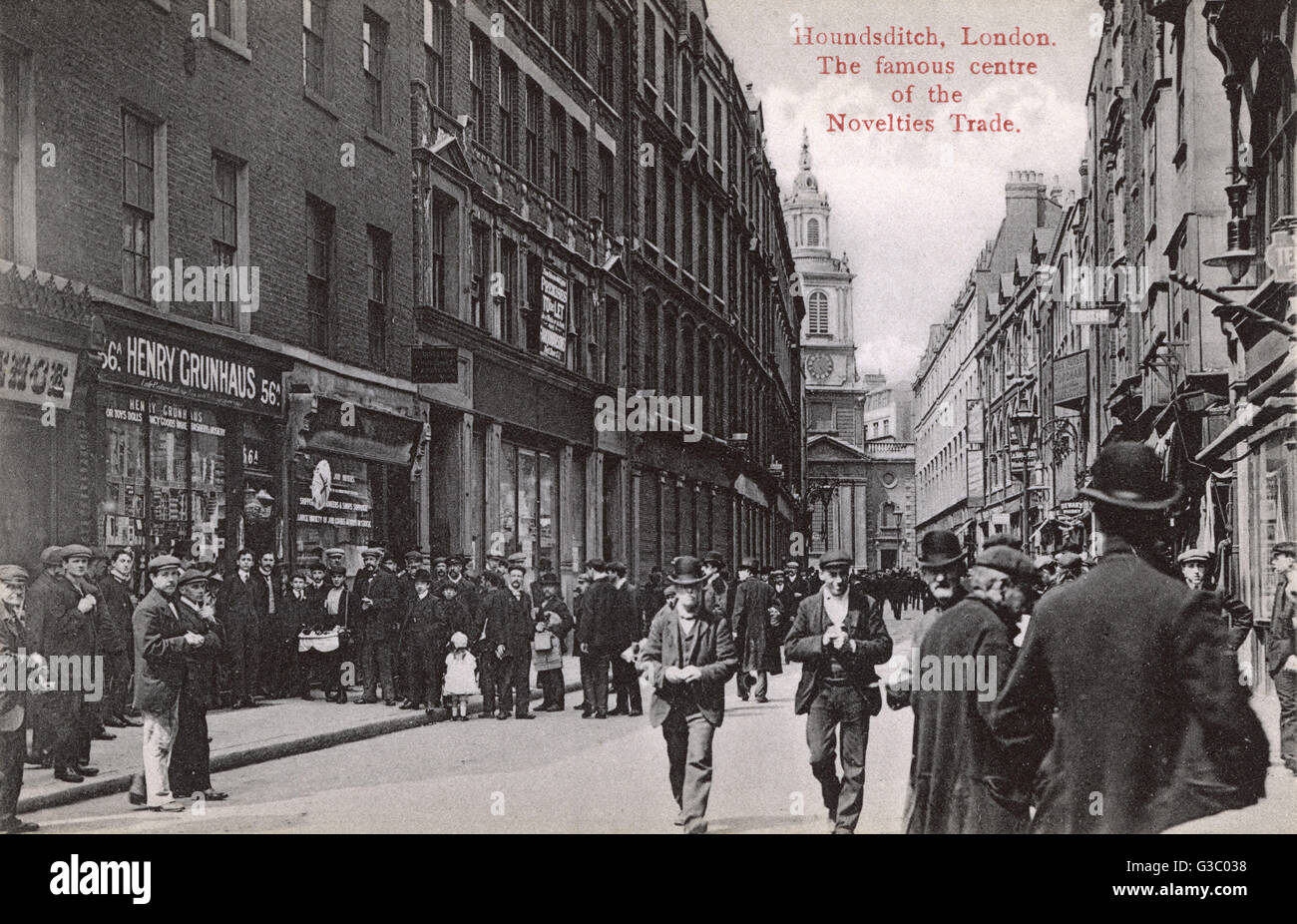 Houndsditch, London - 'The Centre of the Novelties Trade'. Looking ...