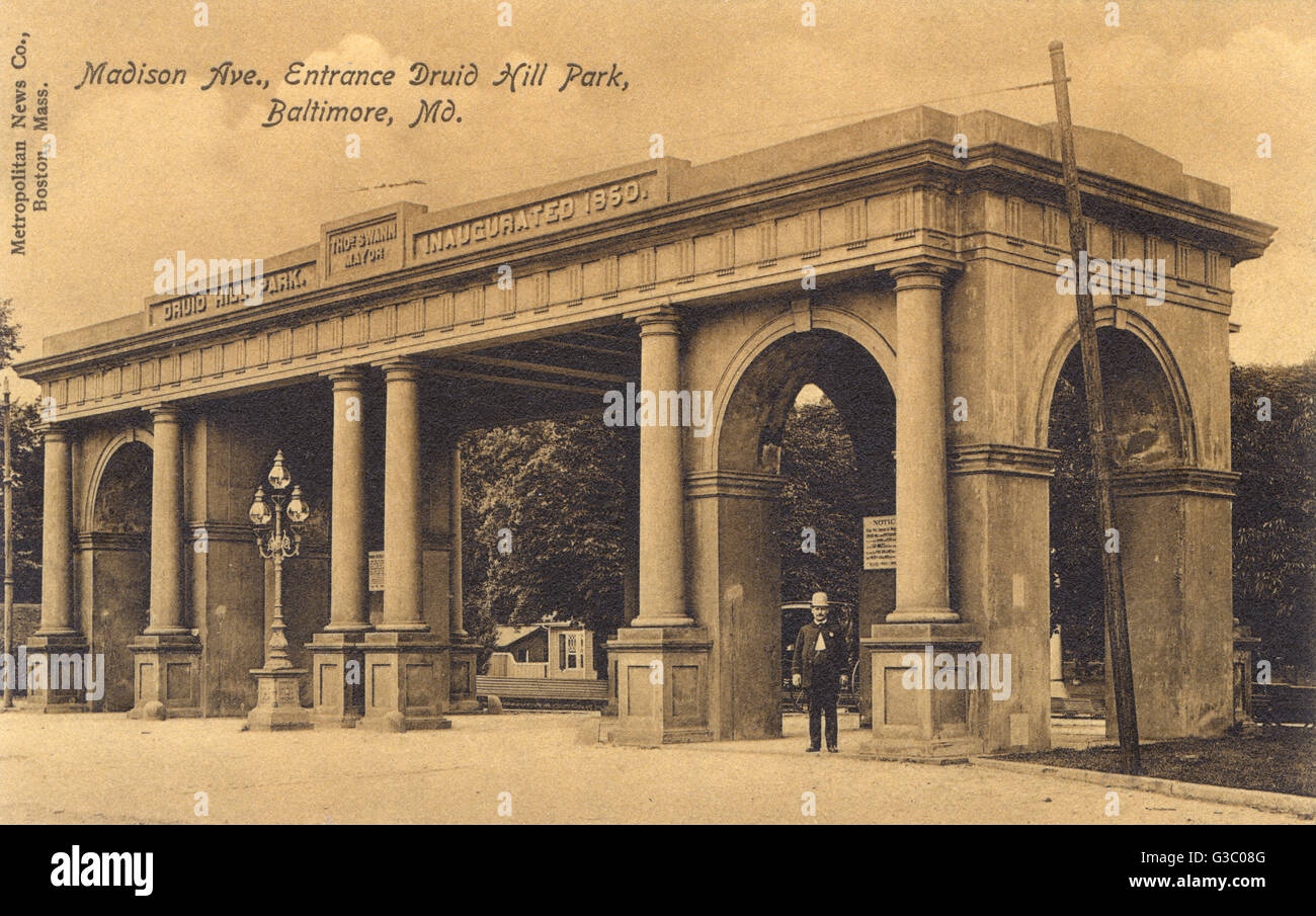 Entrance to Druid Hill Park, Baltimore, Maryland, USA Stock Photo - Alamy