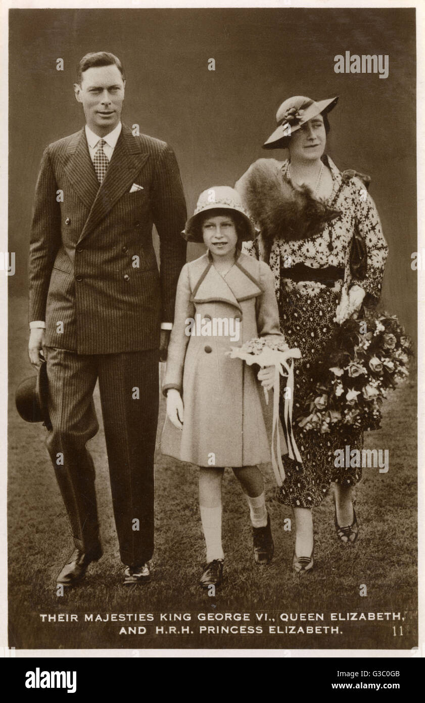 King George Vi Queen Elizabeth Royalty Historical High Resolution Stock ...