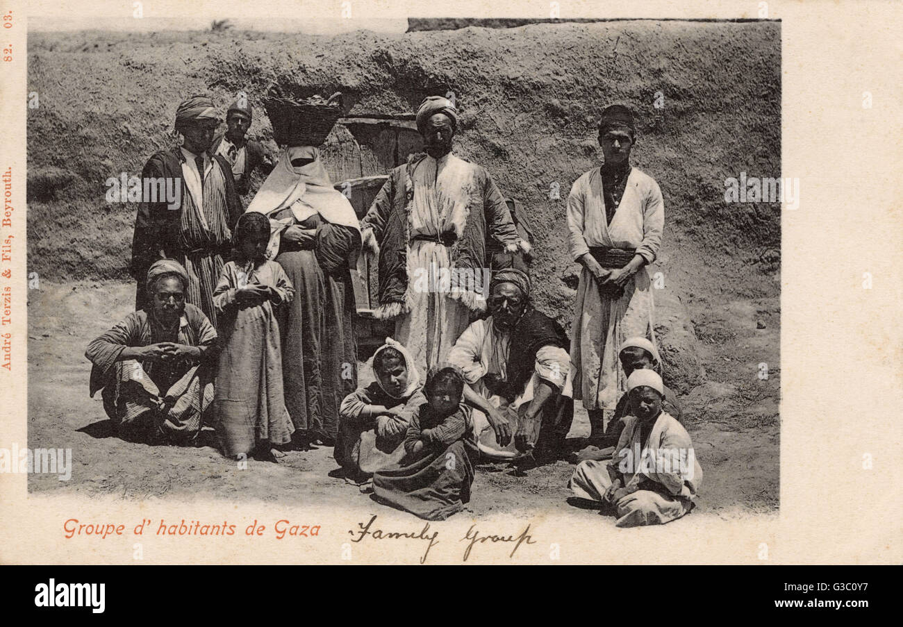 Palestinian Family Group - Gaza Strip, Palestine Stock Photo - Alamy
