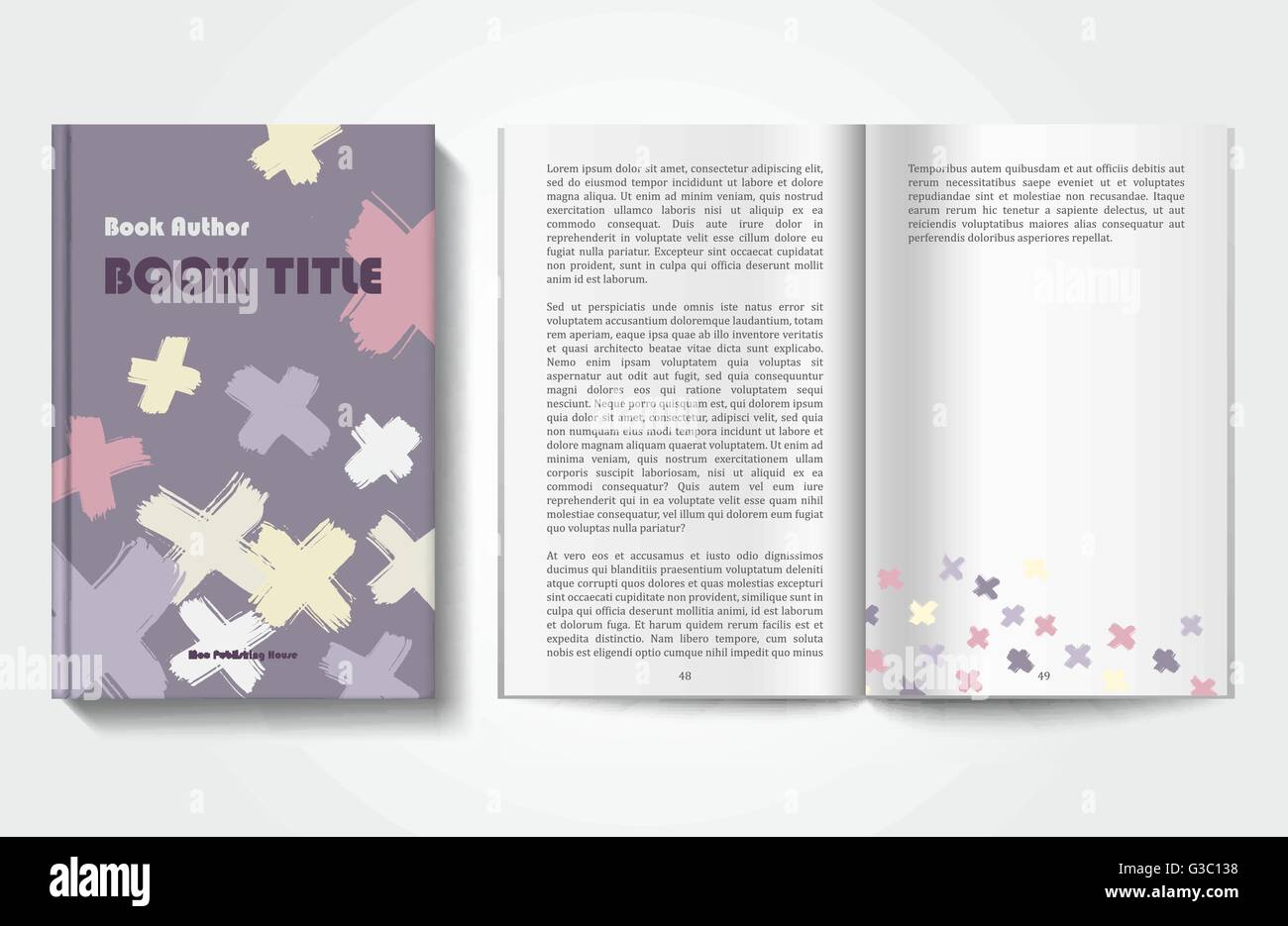 Book design template Stock Vector Image & Art - Alamy