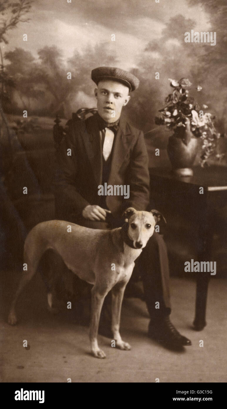 Lurcher man hi-res stock photography and images - Alamy