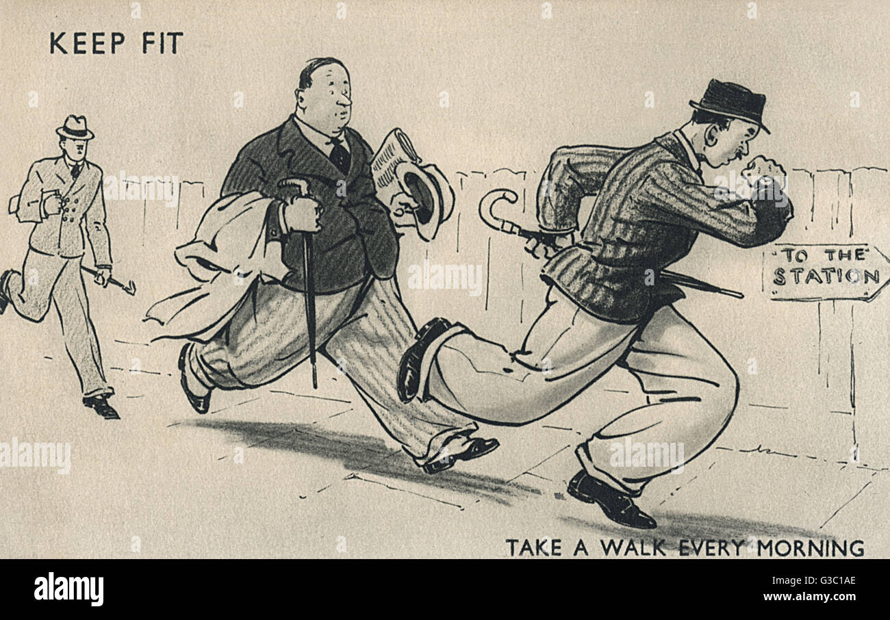 Keep Fit - Running for the Train Stock Photo - Alamy