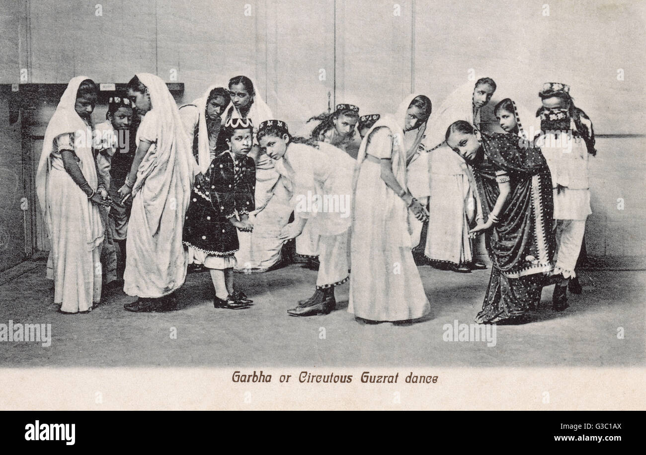 Gujarat, India - Garba or Circular Gujarat Dance Stock Photo - Alamy