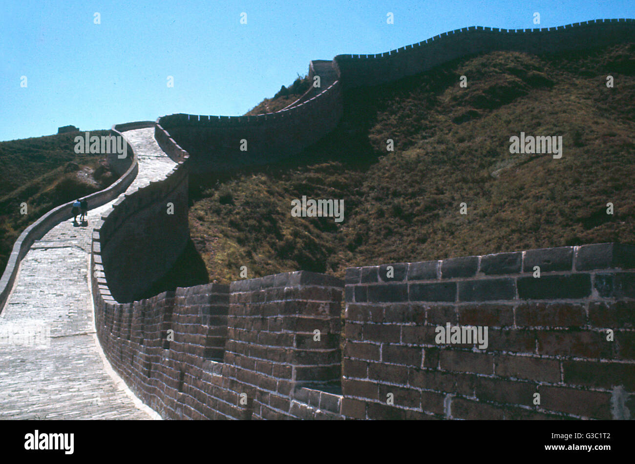 View along the Great Wall, near Peking (Beijing), China Stock Photo - Alamy