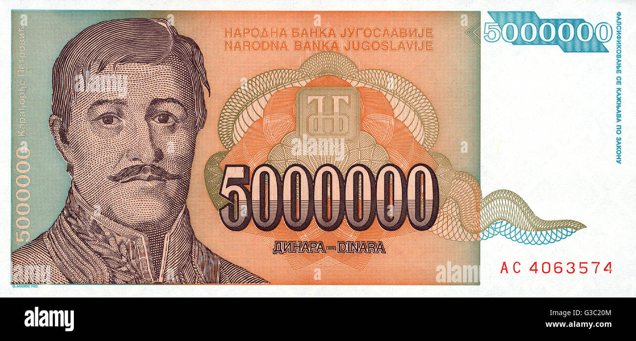 Banknote of yugoslavia hi-res stock photography and images - Alamy