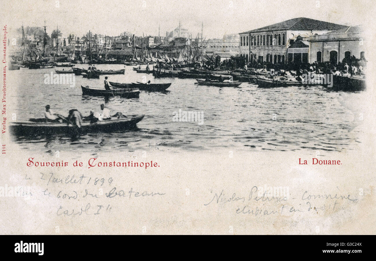 Istanbul, Turkey - The Harbour and Customs House Stock Photo - Alamy