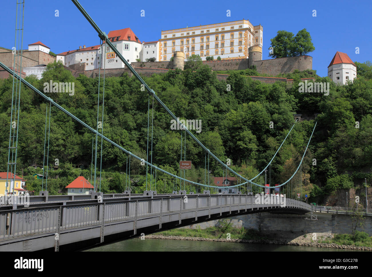 Germany, Bavaria, Passau, Oberhaus Fortress, Prinzregent Luitpold ...
