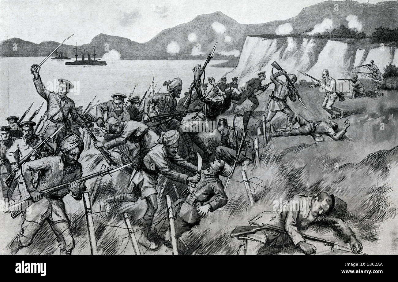 WW1 - Dardanelles Campaign - The Australians and Indians carrying a ...