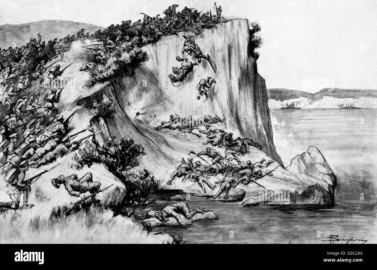 WW1 - Dardanelles Campaign - Australians cornering the enemy Stock ...