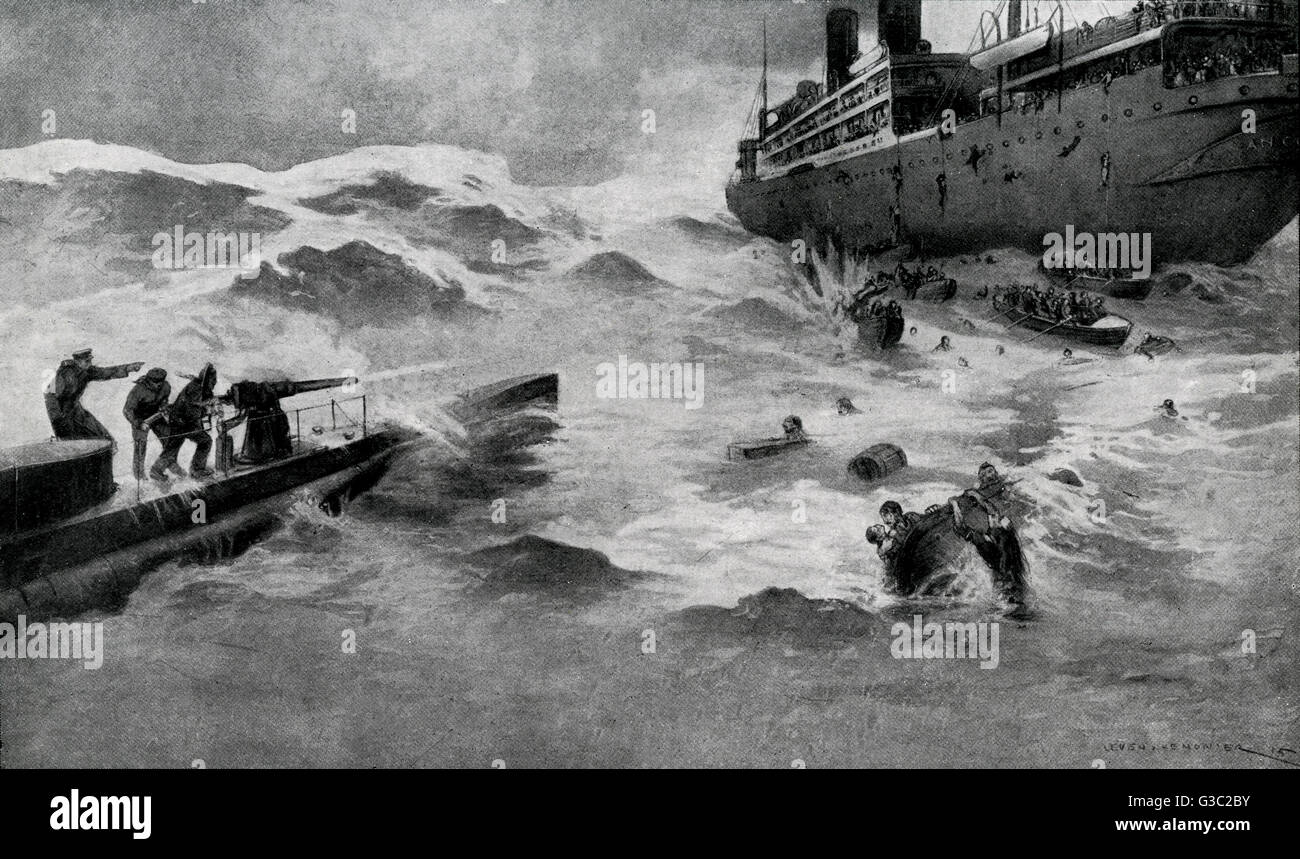 WW1 - The Italian passenger ship SS Ancona was torpedoed and sunk ...